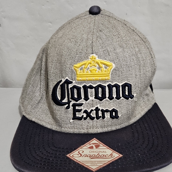 Accessories | Corona Extra Snapback Cap Hat Gray Blue Original | Poshmark